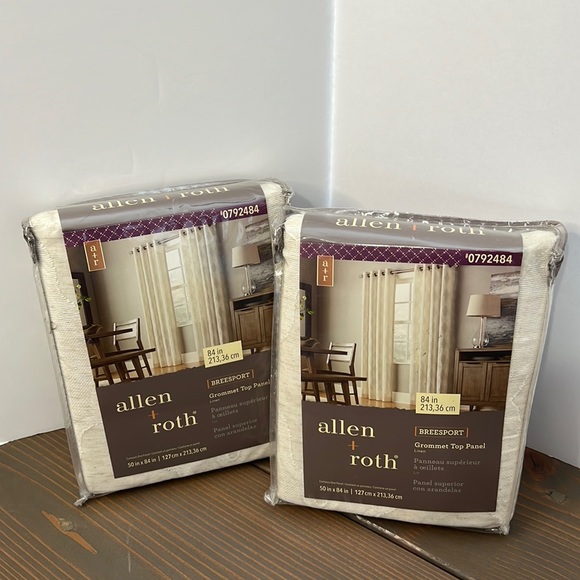 Accents | New Allen Roth Breesport Grommet Top Panel Linen Panels 2 ...